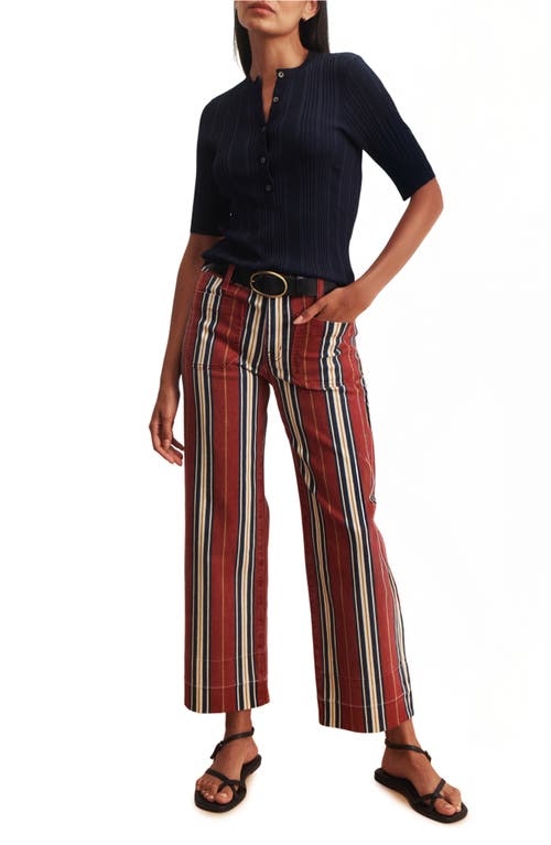 SANCTUARY Sanctuary Mariner Wide Leg Stripe Ankle Pants